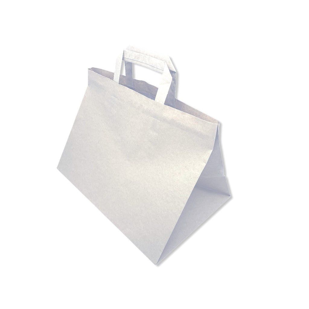 Extra Large White Flat Handle Paper Bags – Gafbros